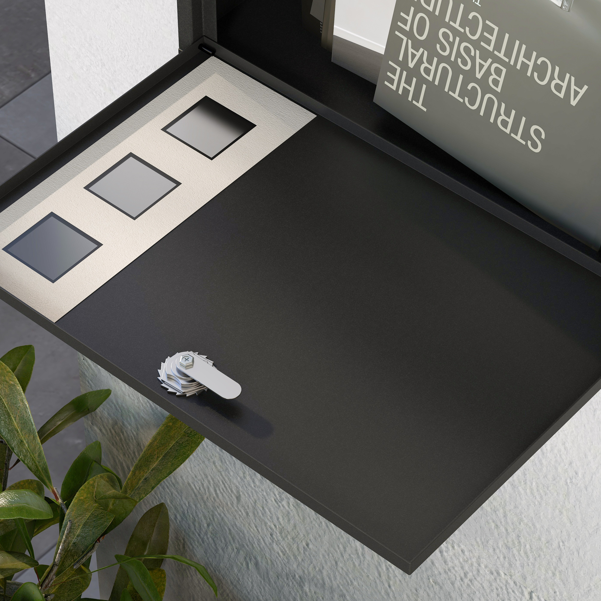 HOMCOM Wall Mounted Letterbox, Weatherproof Post Box, Modern Mailbox ...