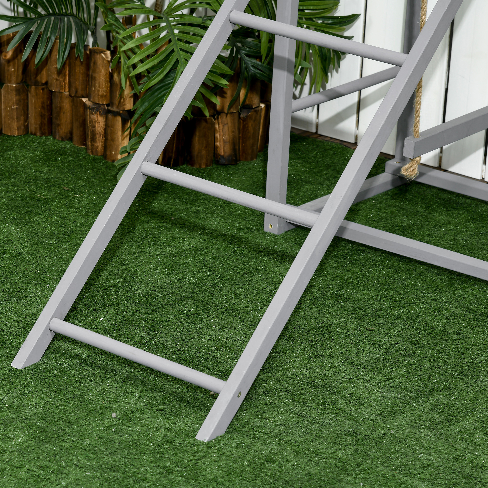 PawHut Chicken Activity Play with Swing Set for 3-4 Chickens, Wooden ...