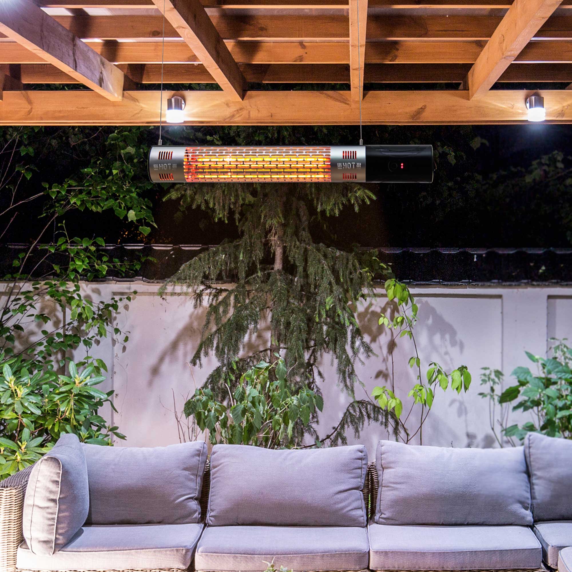 Outsunny Outdoor Patio Garden Warmer 1500W Wall Mounted Electric ...