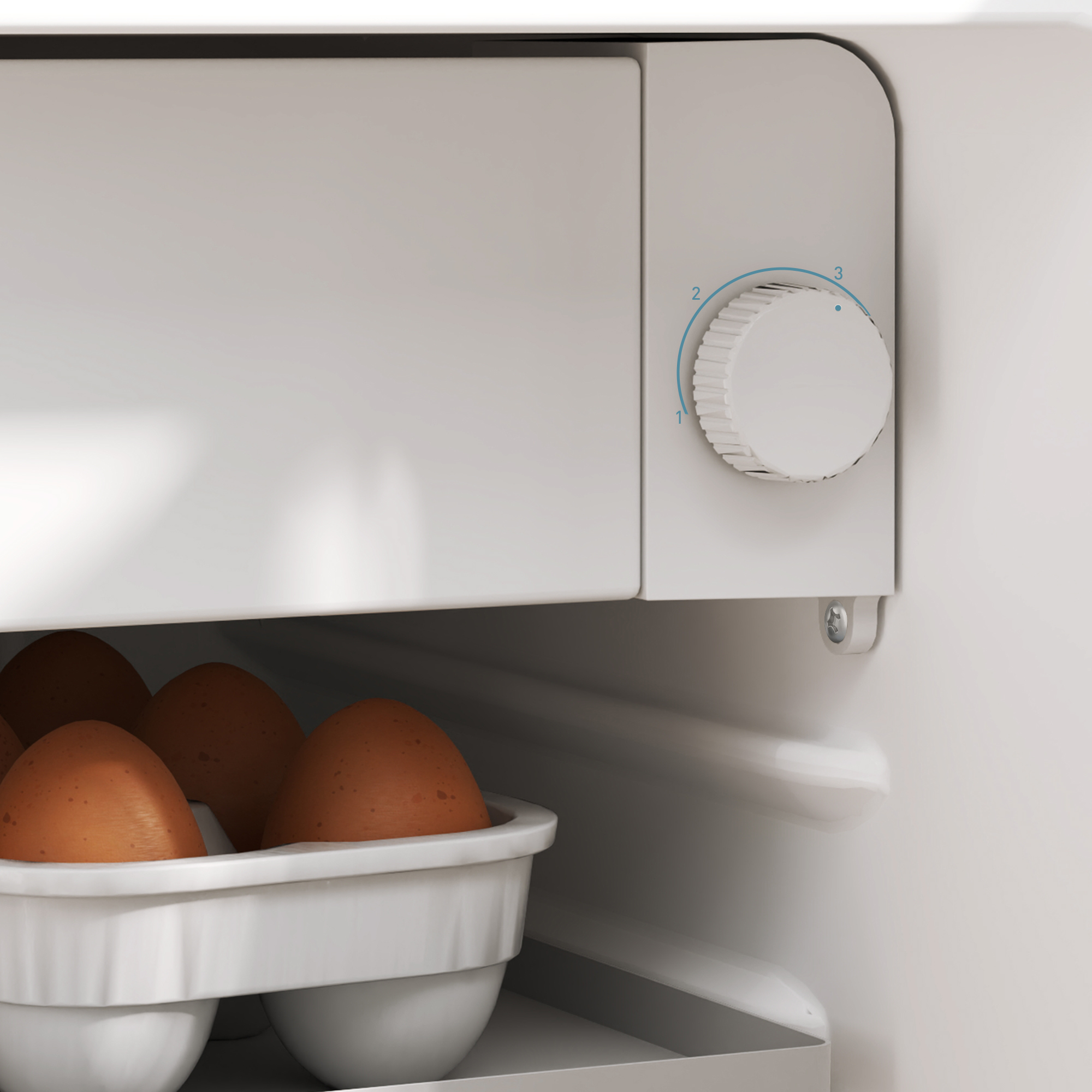 HOMCOM 46 Litre Lockable Countertop Fridge - Grey - Furnedo