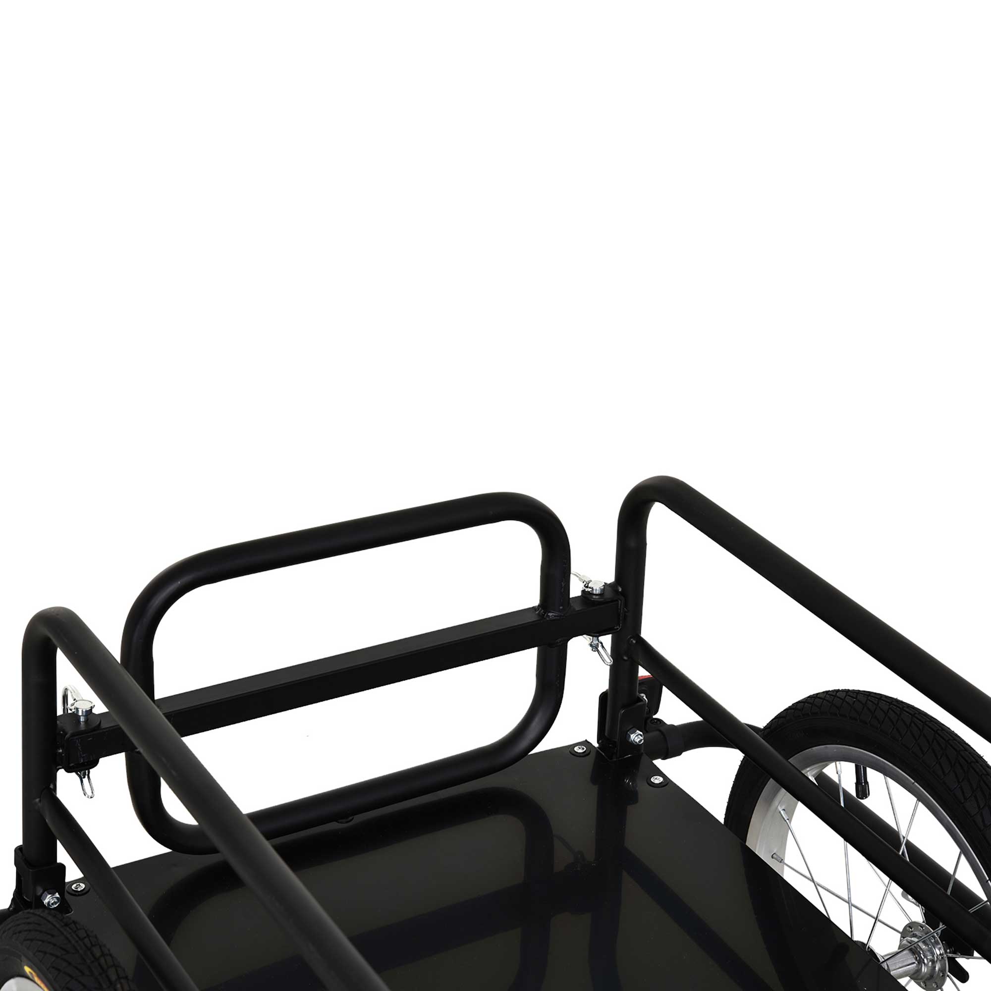 HOMCOM Bike Cargo Trailer in Steel Frame Extra Bicycle Storage Carrier ...
