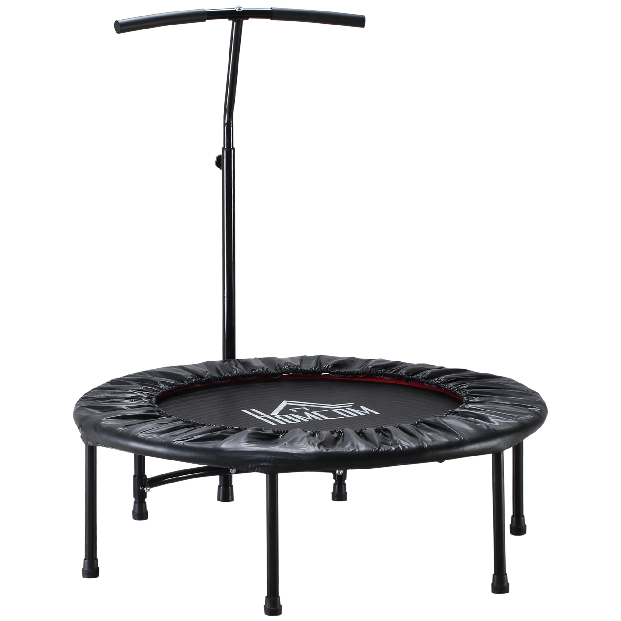 HOMCOM 40'' Fitness Trampoline with Adjustable Handle, Rebounder ...