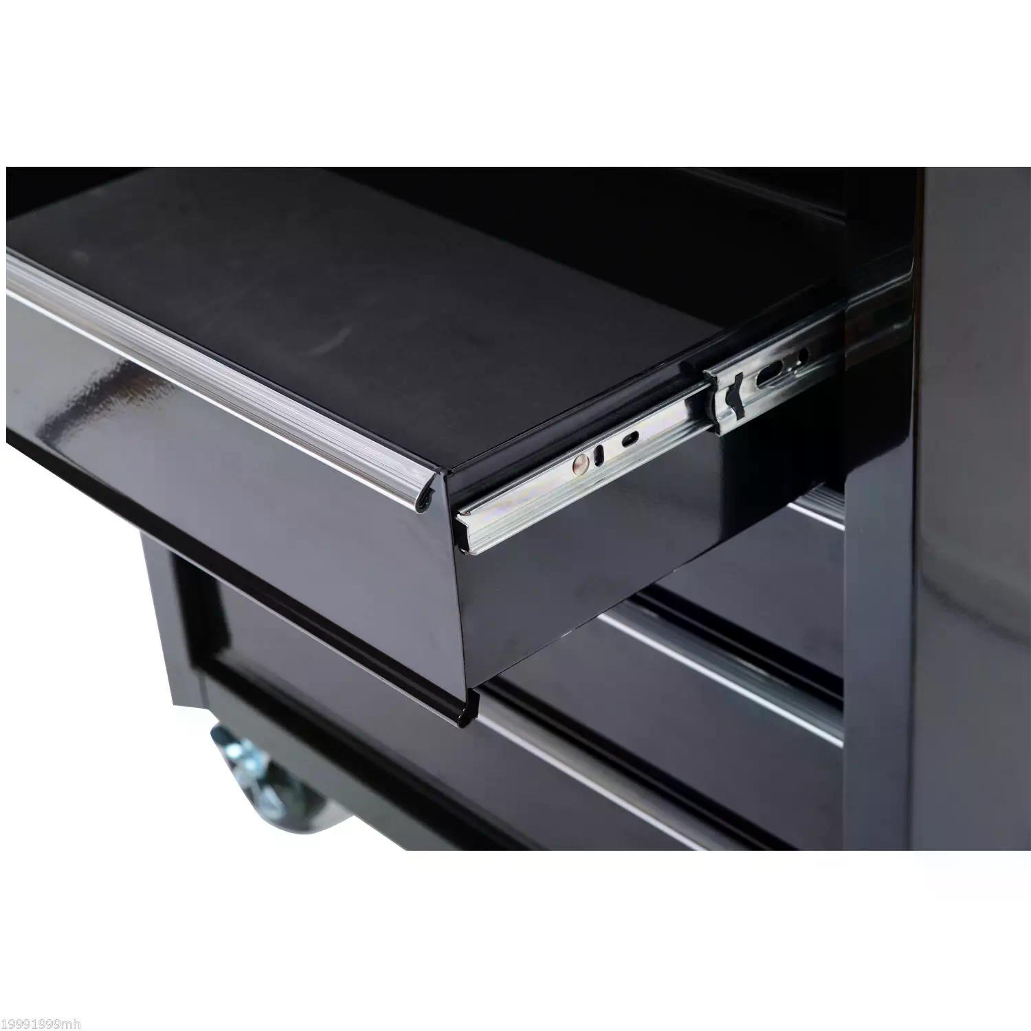 HOMCOM 5-Drawer Tool Chest with Wheels, Steel Lockable Tool Storage Cabinet with Handle, 2 Keys ...