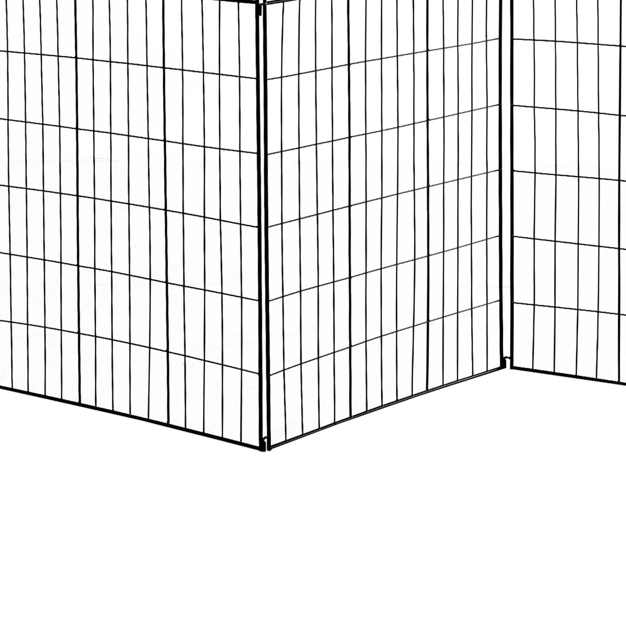 Outsunny Garden Decorative Fence 4 Panels 44in x 12ft Metal Wire ...