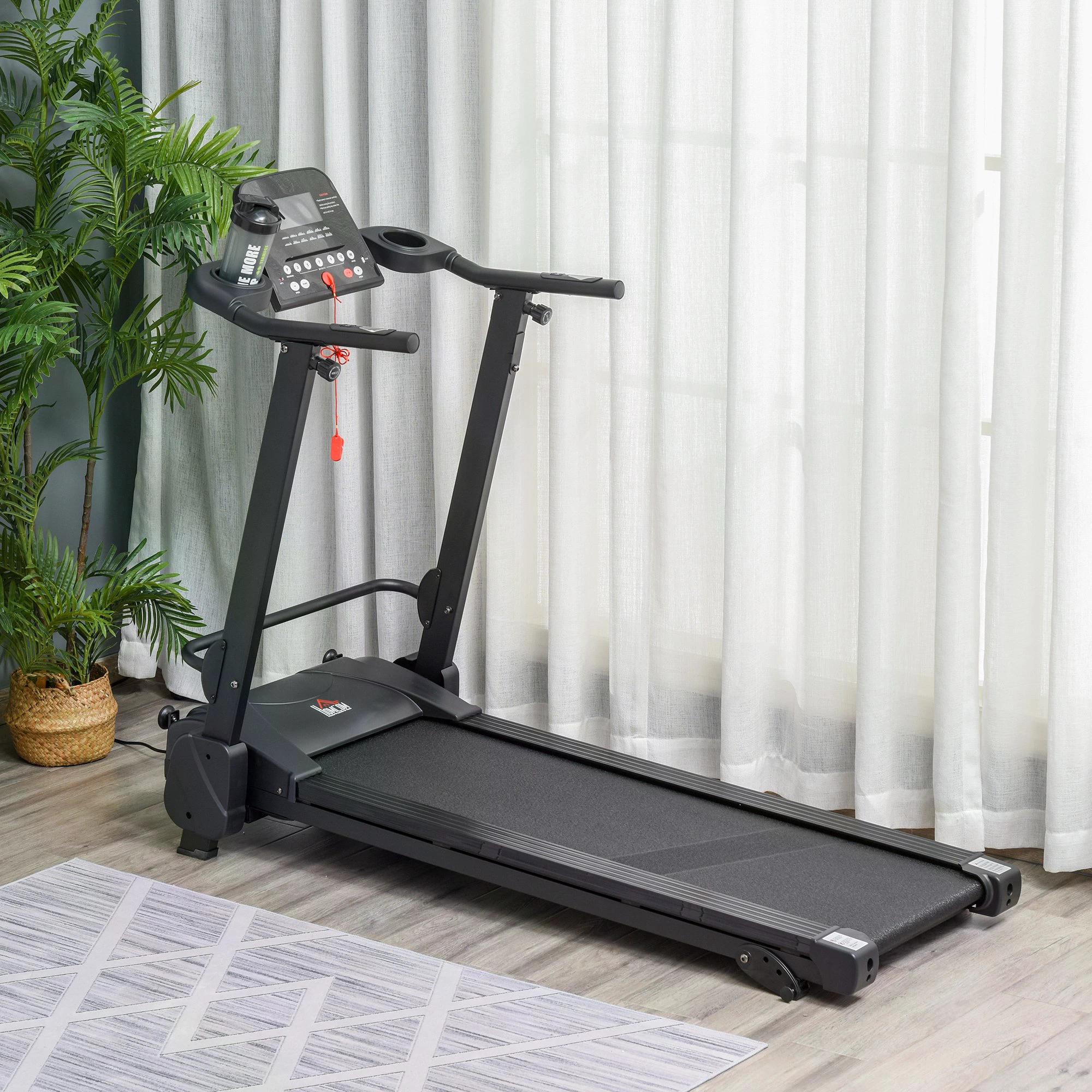 HOMCOM 2.5HP 14Km/h Manual Incline Electric Running Machine Motorized ...